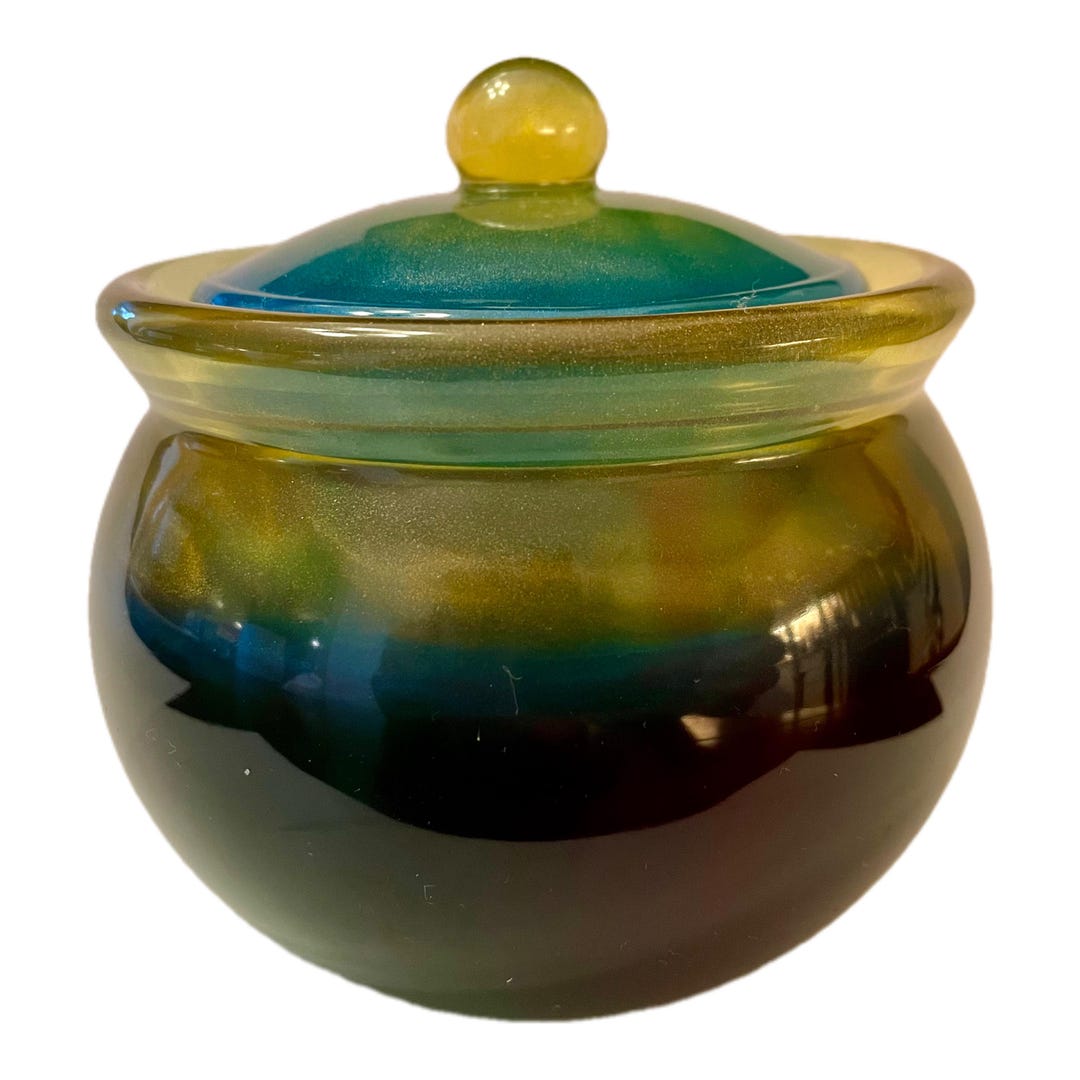 Elegant Handmade Epoxy Jar With Lid - Etsy