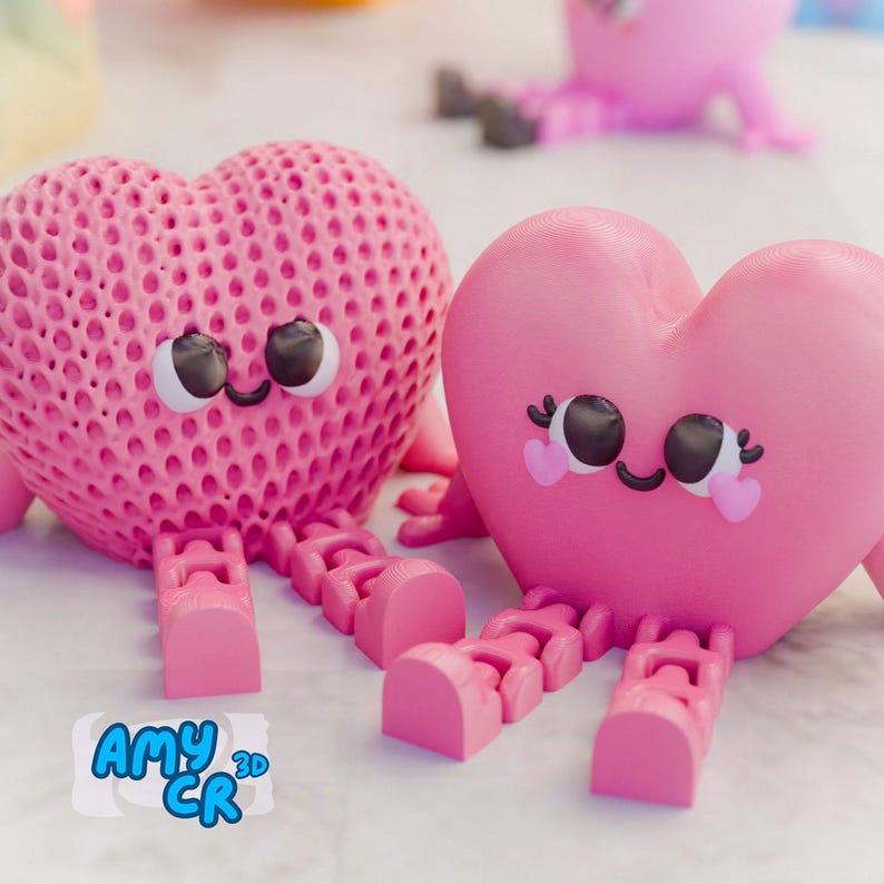 Articulated Heart With Flexi Legs Bundle 3 Variations (knitted, Girly ...