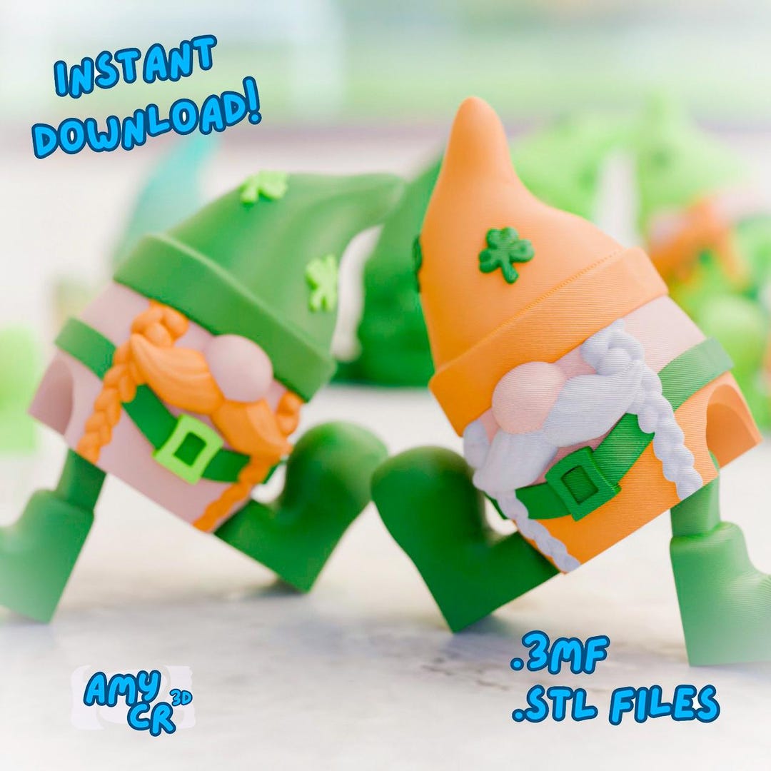 Braided Leprechaun STL & 3MF File - Flexi Toy 3D Printable St. Patrick ...