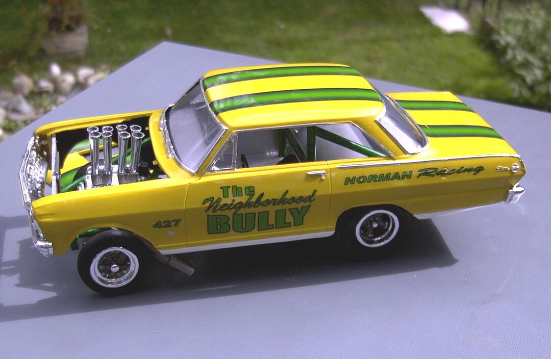 Custom Model Car Drag Race Decals 1/25 - "the Neighborhood Bully" by ...