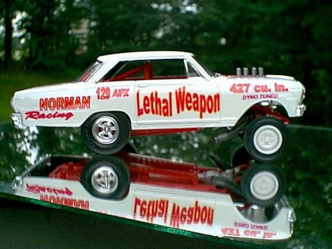 Custom Model Car Drag Race Decals 1/25 - "lethal Weapon" by Lance ...