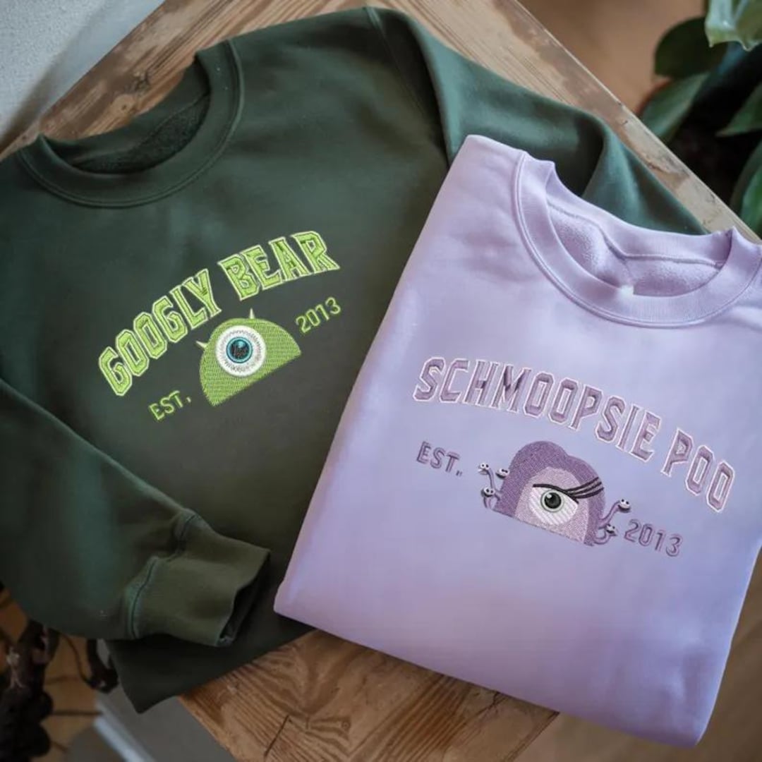 Embroidery Gogly Bear and Schmopsie Poo Sweatshirt, Matching Cartoon ...