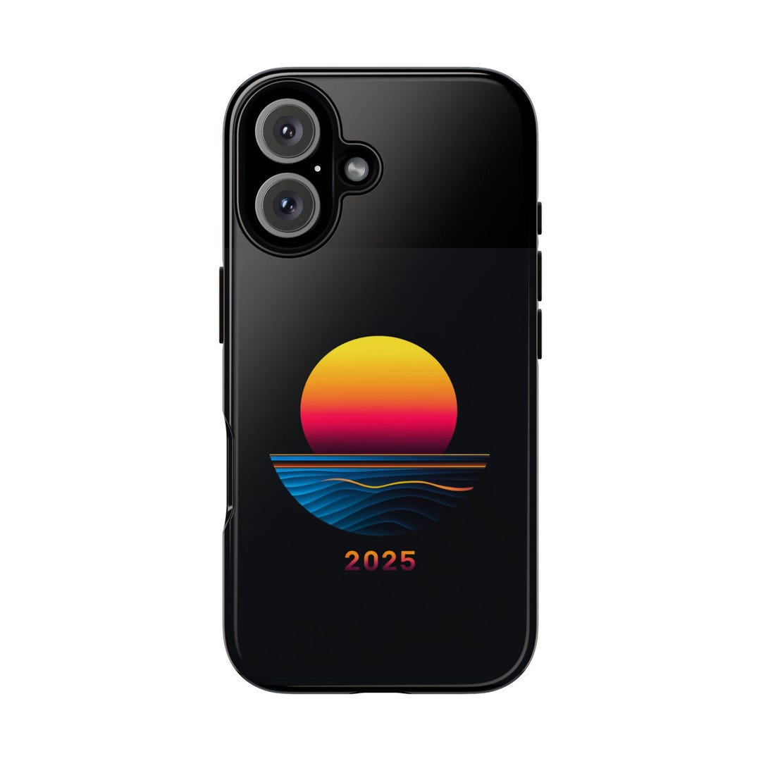 Vibrant 2025 Retro Sunset iPhone Case Tough Cases 2025, iPhone Cases - Etsy