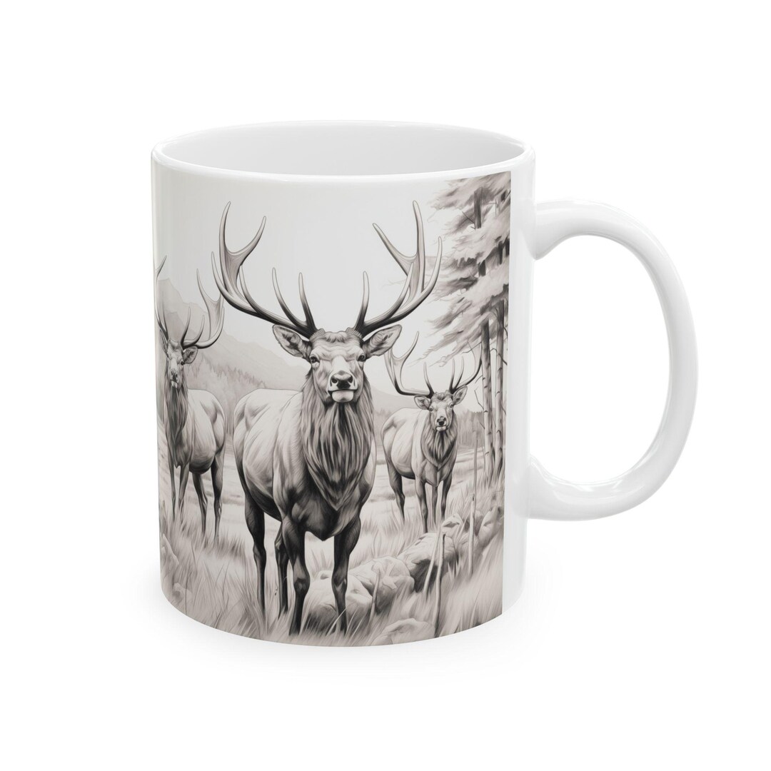 ELK TRIO MUG Home Office Camping Decor Gift for Outdoor Lovers Quality ...