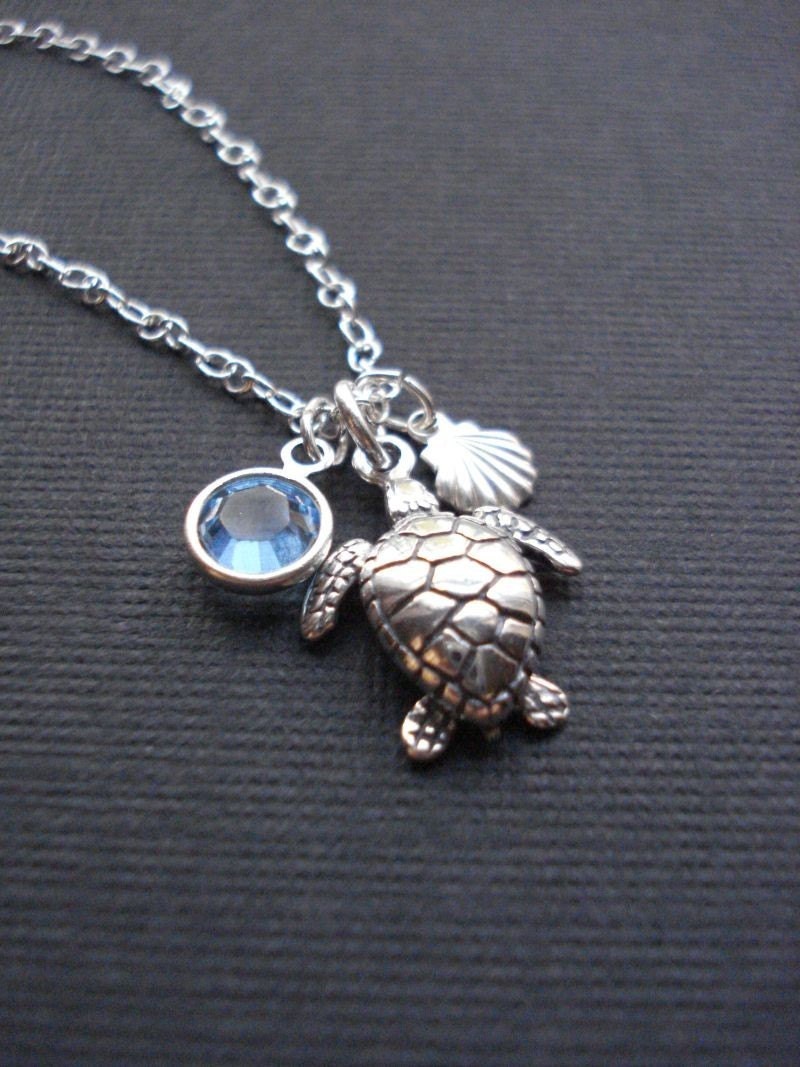 Sea Turtle Necklace Sterling Silver Turtle Necklace Mediterranean ...