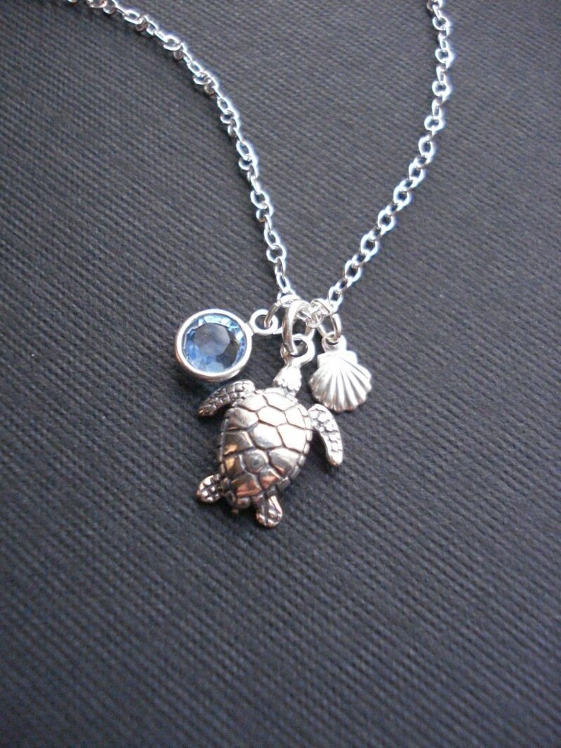Sea Turtle Necklace Sterling Silver Turtle Necklace Mediterranean ...