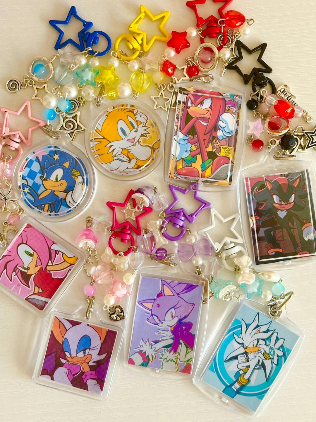 Sonic and Friends Keychains // Sonic the Hedgehog Keychains - Etsy