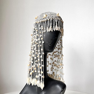 Rare Vintage 70s Cowrie Sea Shell Crown Head Piece Jewelry - Etsy