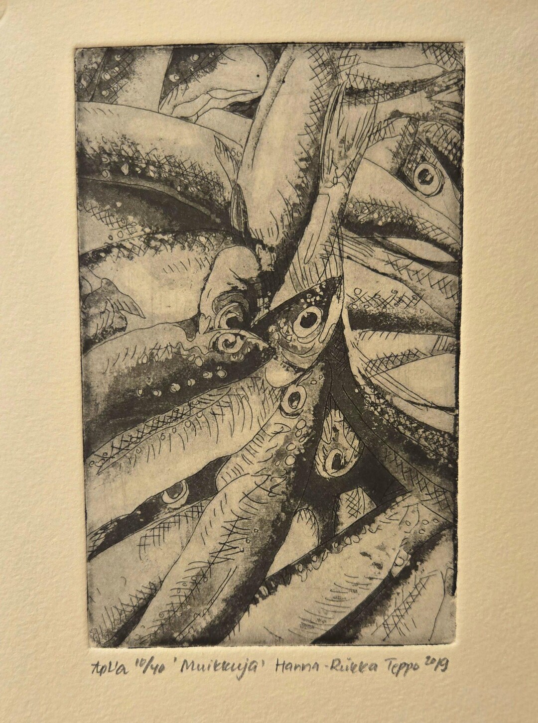 Vendace Fish Black and White Etching Art 9x14 Cm - Etsy