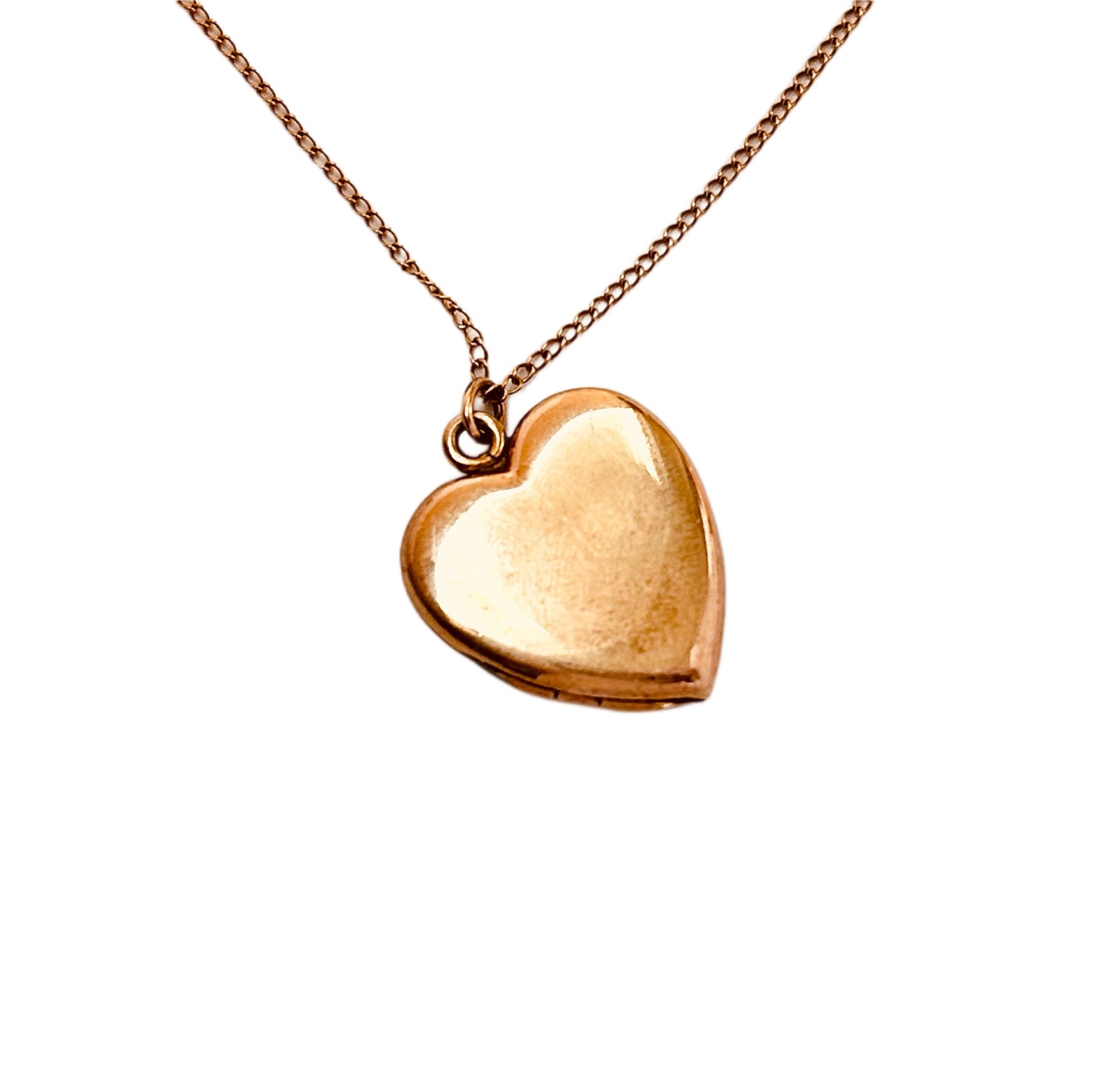 Vintage 1940s Heart Locket 12K Gold Filled Engraved Flower P&K Pitman ...