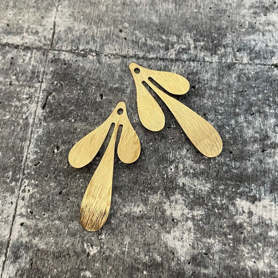 Brass Charms, Raw Brass Earring Findings. Earring Finds. Wholesale ...