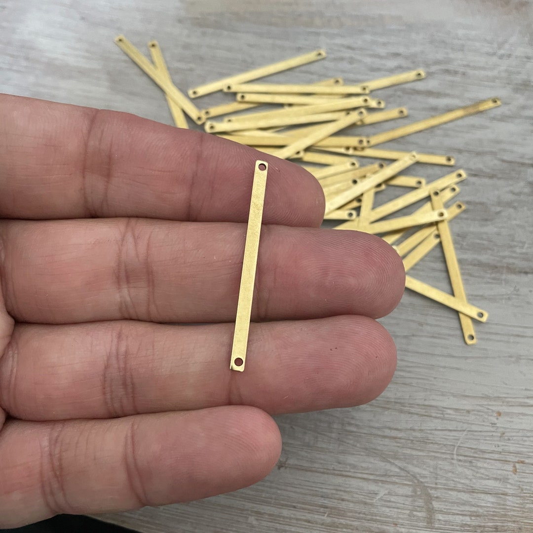 40mm Raw Brass Earring Connectors: Jewelry Making Supplies (approx. 40 ...