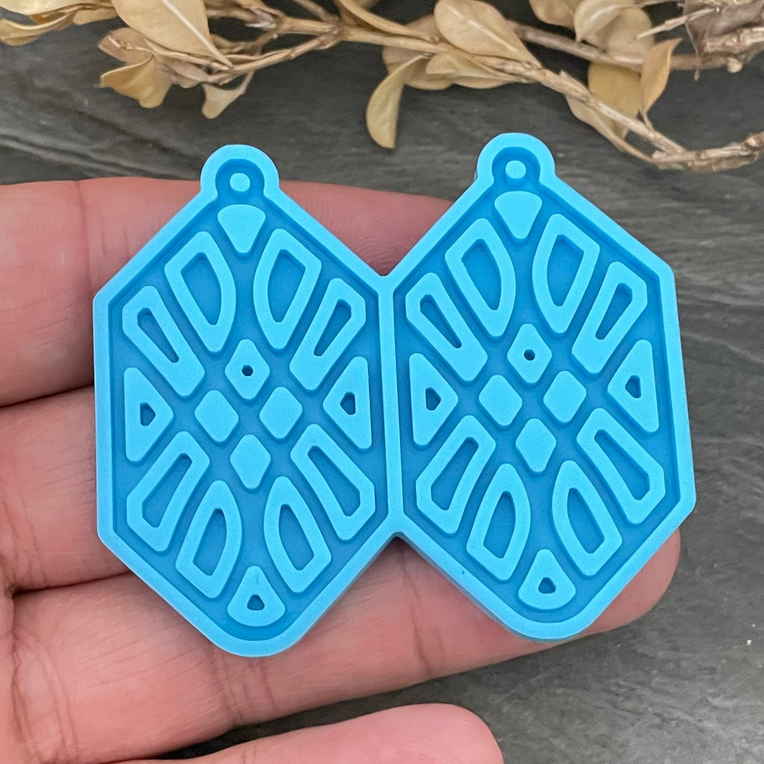 Earring Molds for Resin.circle Earring Silicone Mold. Native American ...