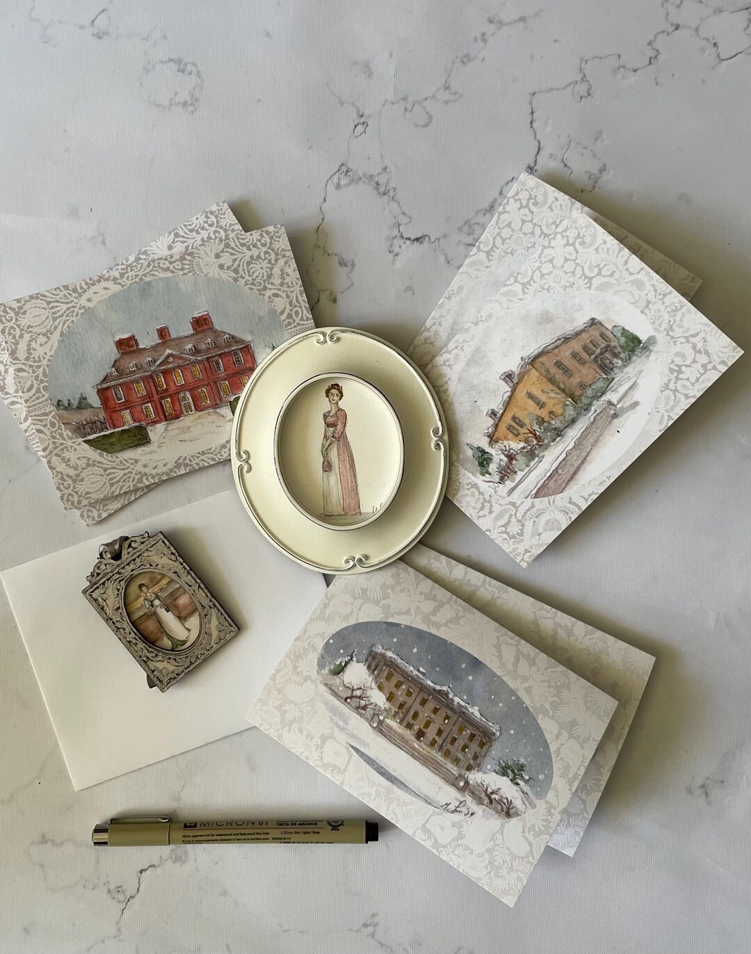 Austen Series Christmas Cards Set of Six. Accessories Not Included. - Etsy