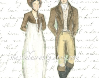 Mr.darcy and Elizabeth Bennet at Pemberley Art Print. Pride - Etsy