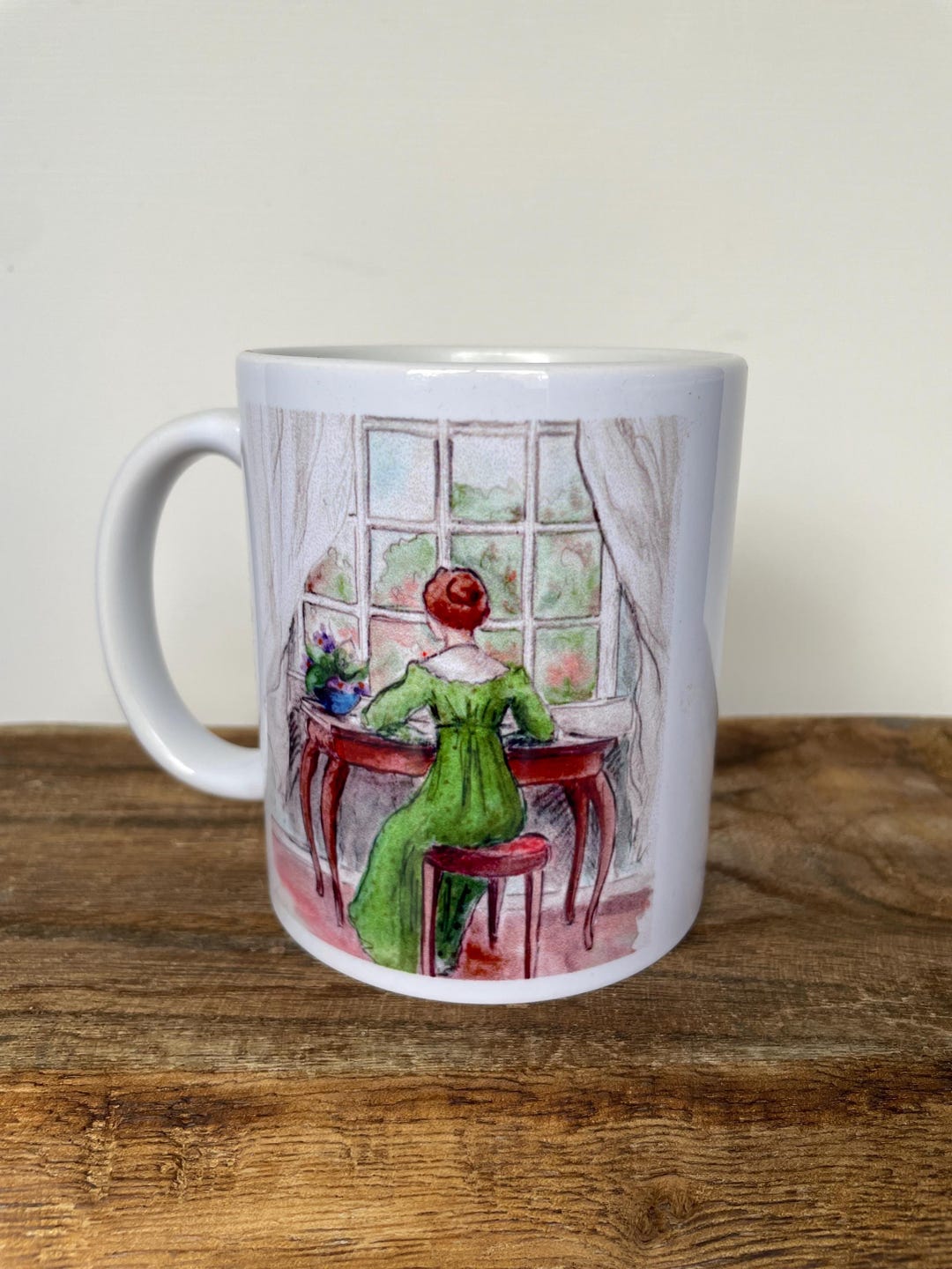 Jane Austen Mug. Original Artwork Print Mug. 11 Oz. Microwave and ...