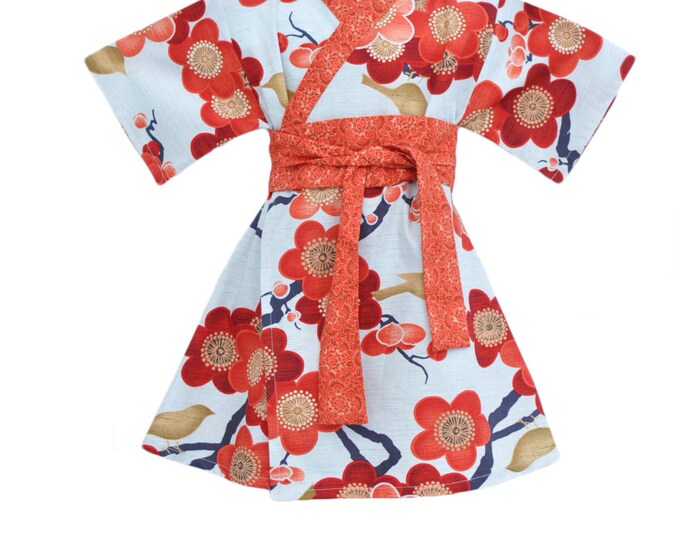 KIMONO DRESS - Autumn Sakura- Sizes 0 Through 6 Years - Baby Girls ...