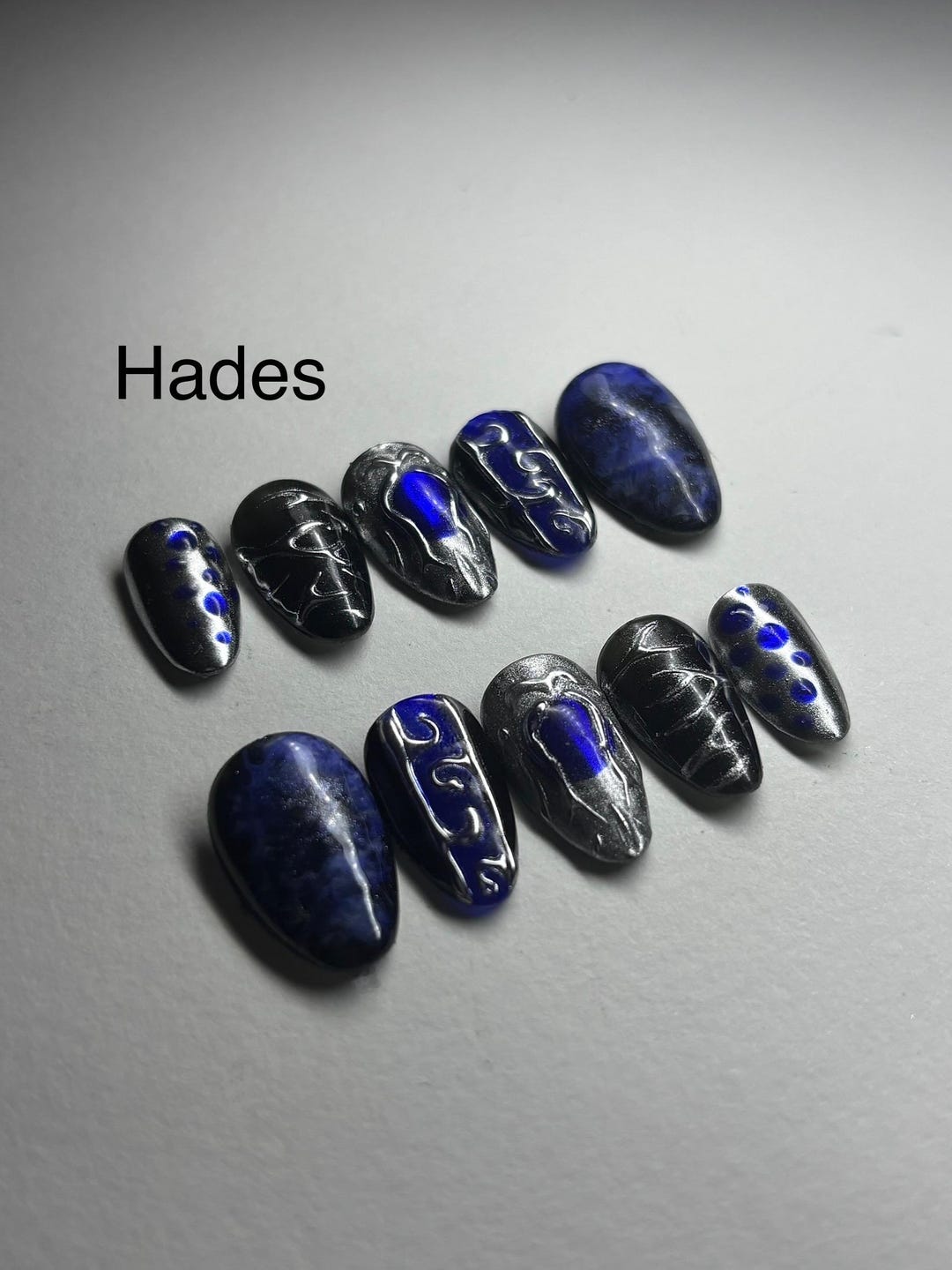 Press-on Nails | Hades | Press-on Nails Inspired by the Gods of Olympus ...