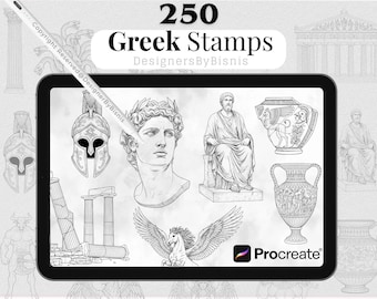 Ancient Greek Procreate Stamps, Tattoo Brushes, Greek Tattoo Stamps for ...