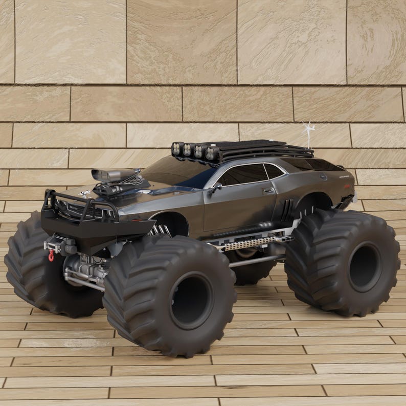 Monster Car STL File | Detailed Off-road 3D Model - Etsy