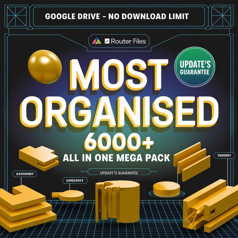 Mega CNC Router STL Pack: 6000 STL File for 3D Cnc Router Machine ...