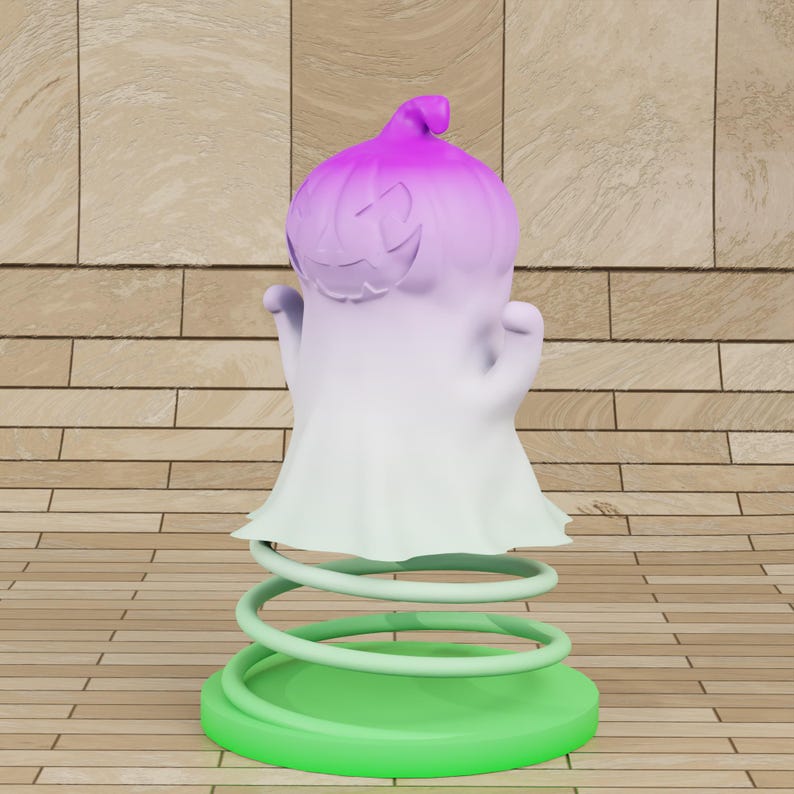 Halloween Ghost Pumpkin 3D STL | High Detailed Cute Spooky Spring Toy ...