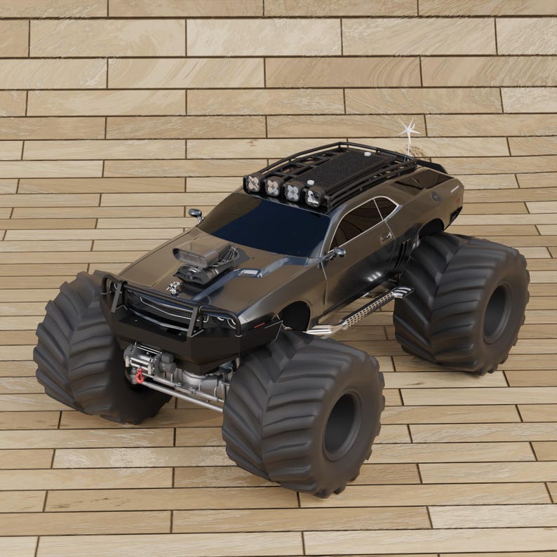 Monster Car STL File | Detailed Off-road 3D Model - Etsy