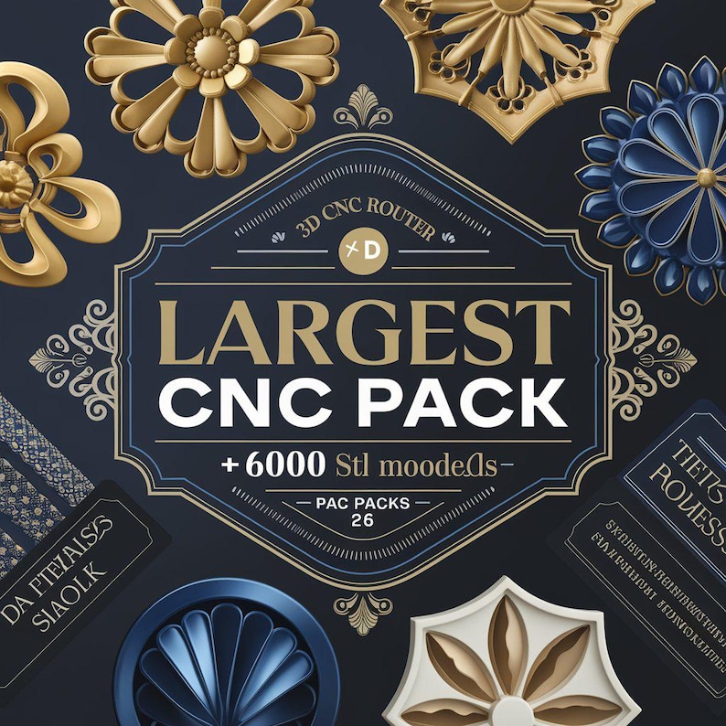 Mega CNC Router STL Pack: 6000 STL File for 3D Cnc Router Machine ...
