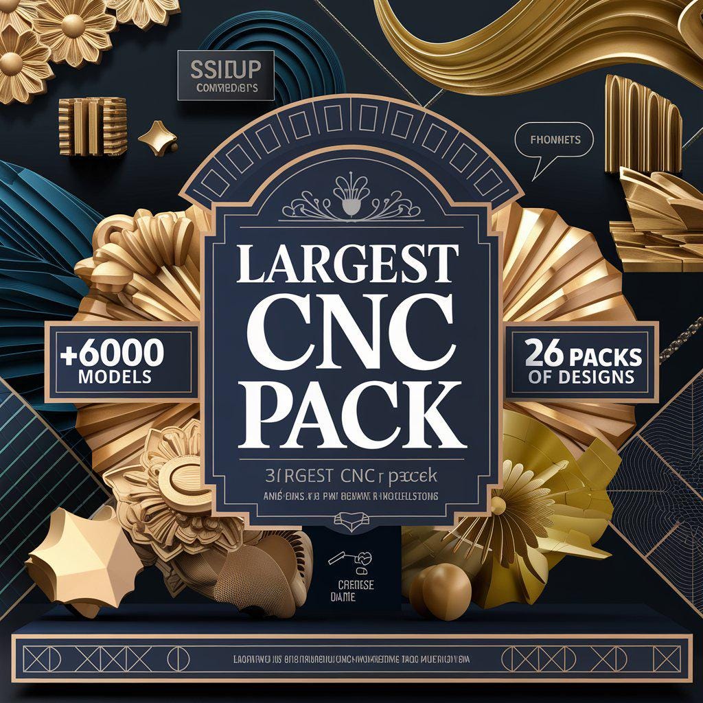 Mega CNC Router STL Pack: 6000 STL File for 3D Cnc Router Machine ...