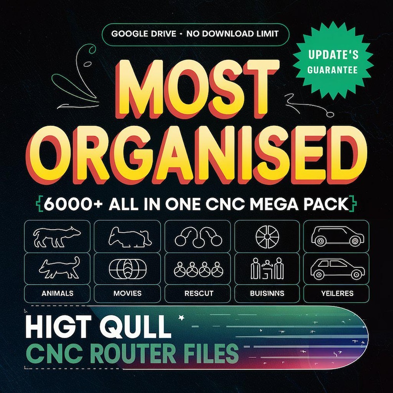 Mega CNC Router STL Pack: 6000 STL File for 3D Cnc Router Machine ...