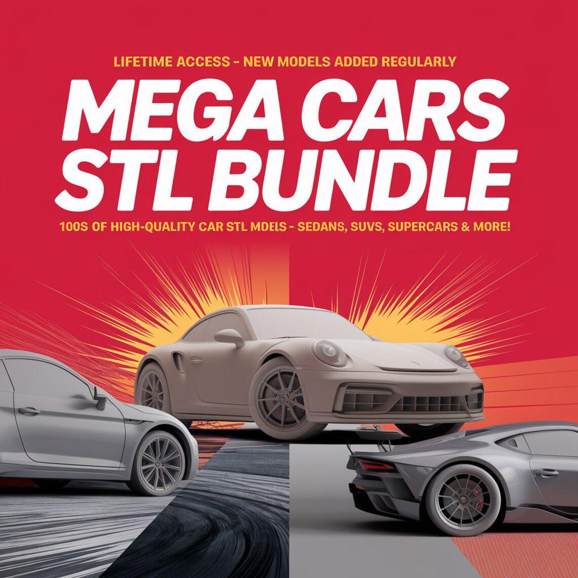 Biggest Cars STL Bundle | 3D Printable Car Models for Resin & FDM ...