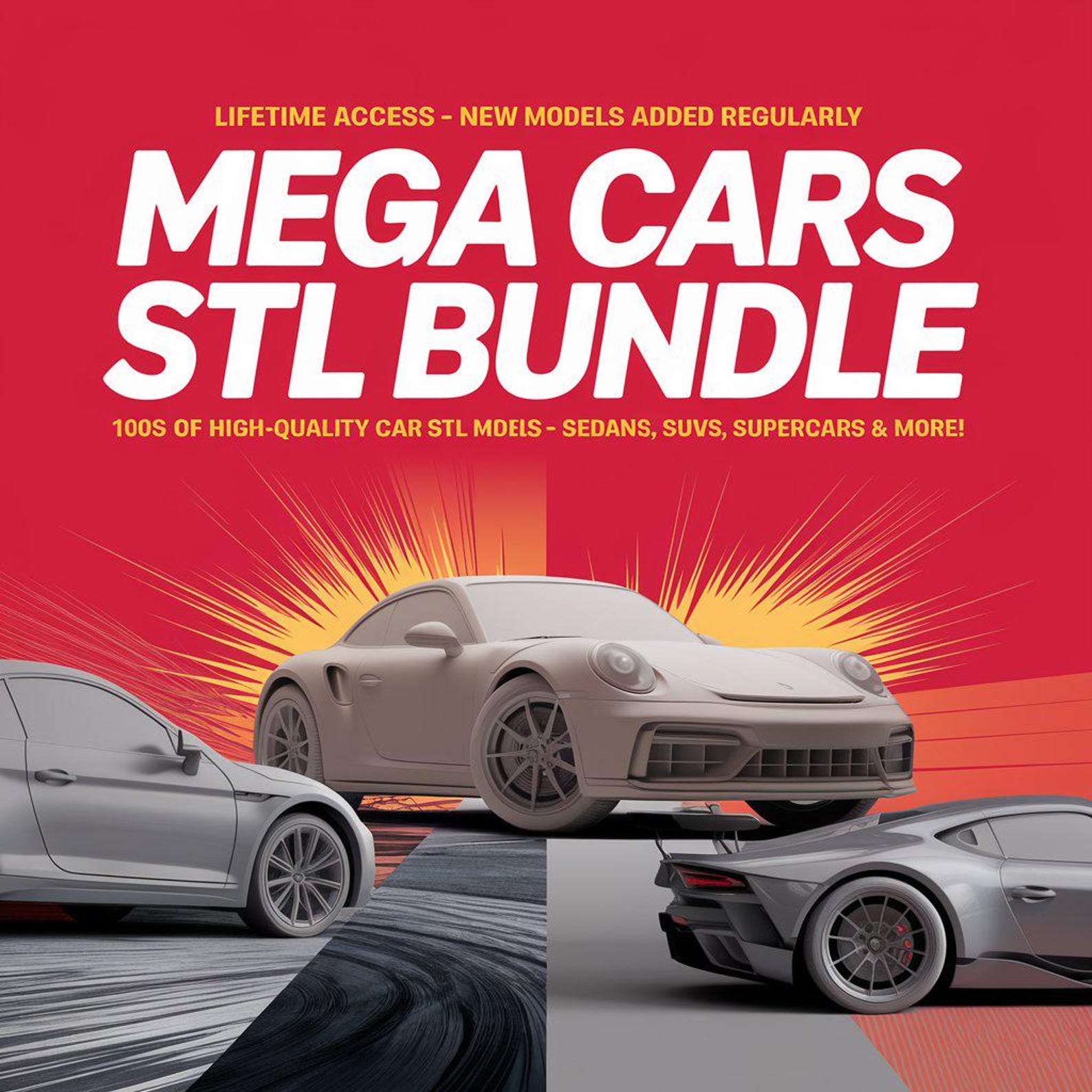Biggest Cars STL Bundle | 3D Printable Car Models for Resin & FDM ...