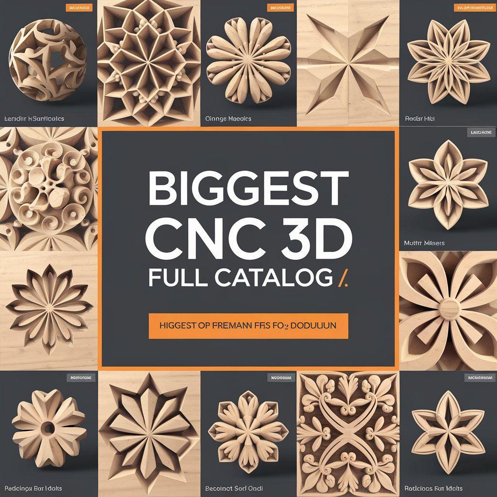 Mega CNC Router STL Pack: 6000 STL File for 3D Cnc Router Machine ...