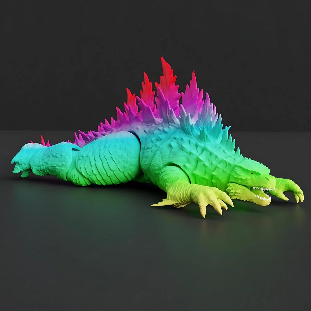 Articulated Godzilla STL File | 3D Printable Poseable Godzilla Model ...