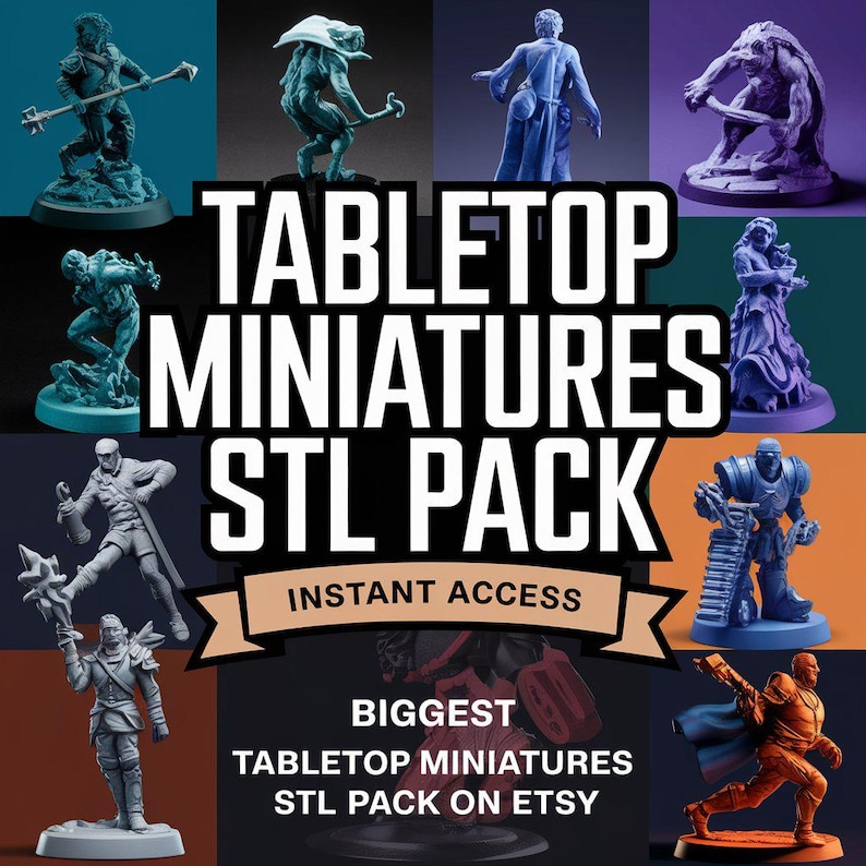 Mega Mixed Tabletop STL Bundle | Largest Organized STL Pack for 3D ...