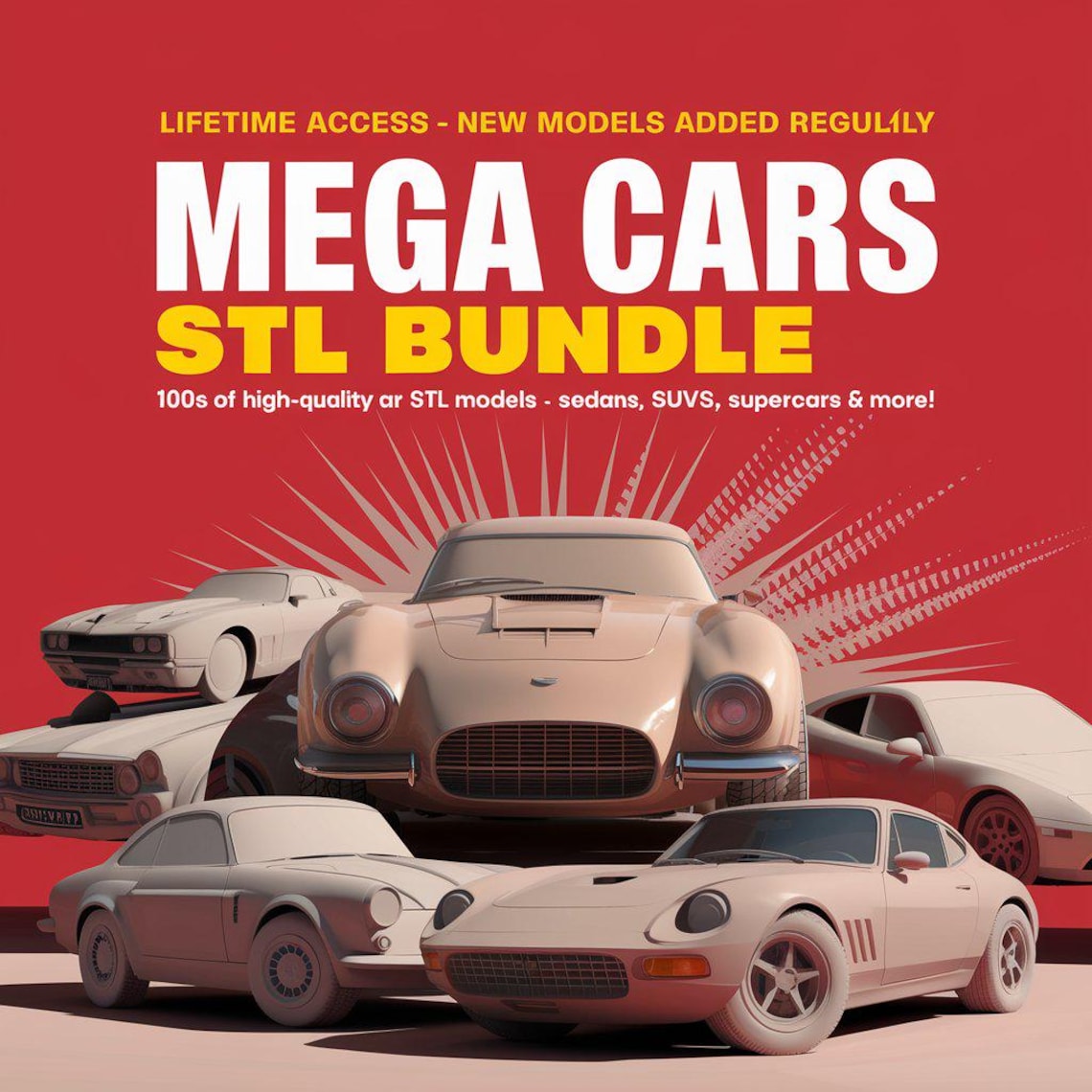 Biggest Cars STL Bundle | 3D Printable Car Models for Resin & FDM ...