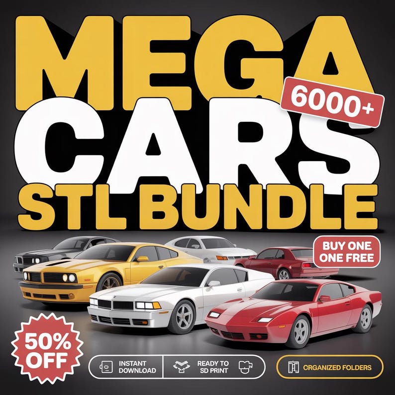 Biggest Cars STL Bundle | 3D Printable Car Models for Resin & FDM ...