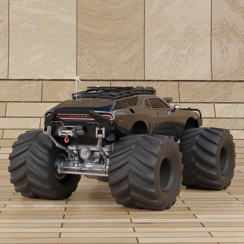 Monster Car STL File | Detailed Off-road 3D Model - Etsy
