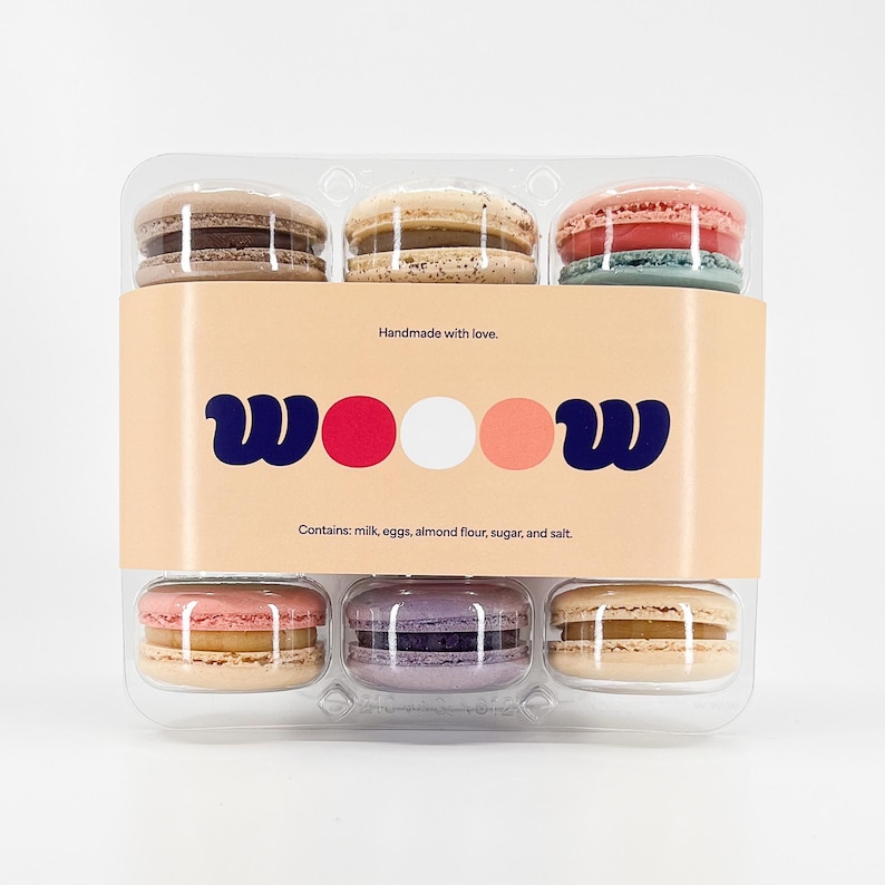 Gourmet Macaron Box: Handmade French Macarons, Variety Flavors - Etsy