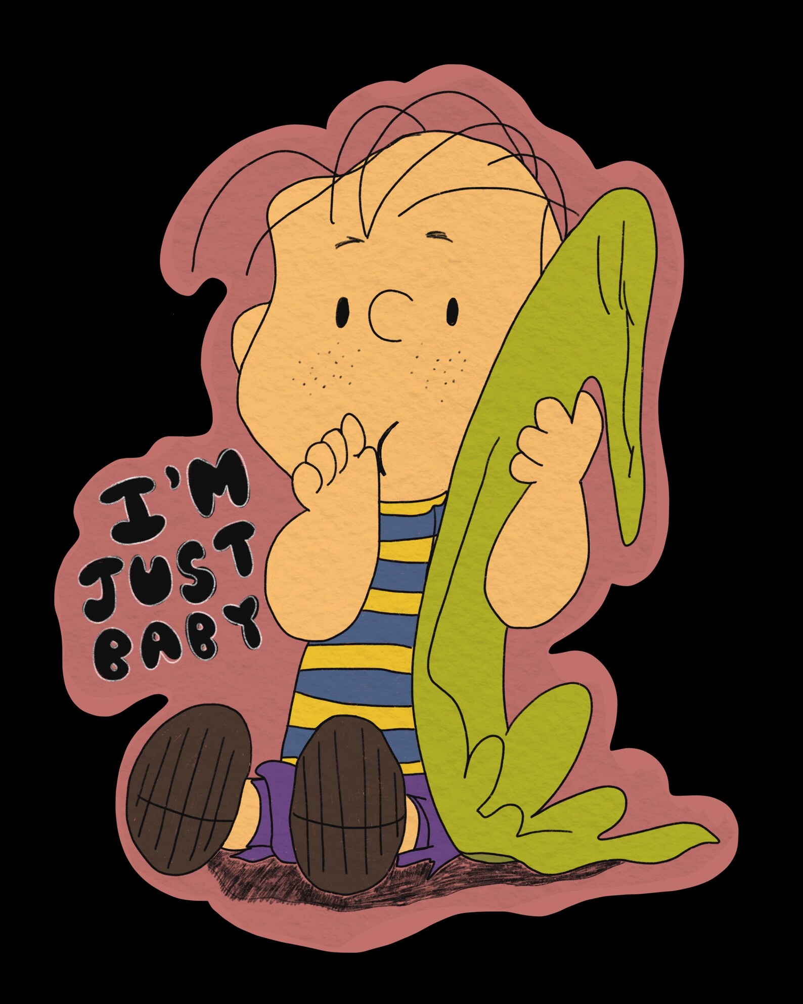 I'm Just Baby Linus Van Pelt Sticker - Etsy