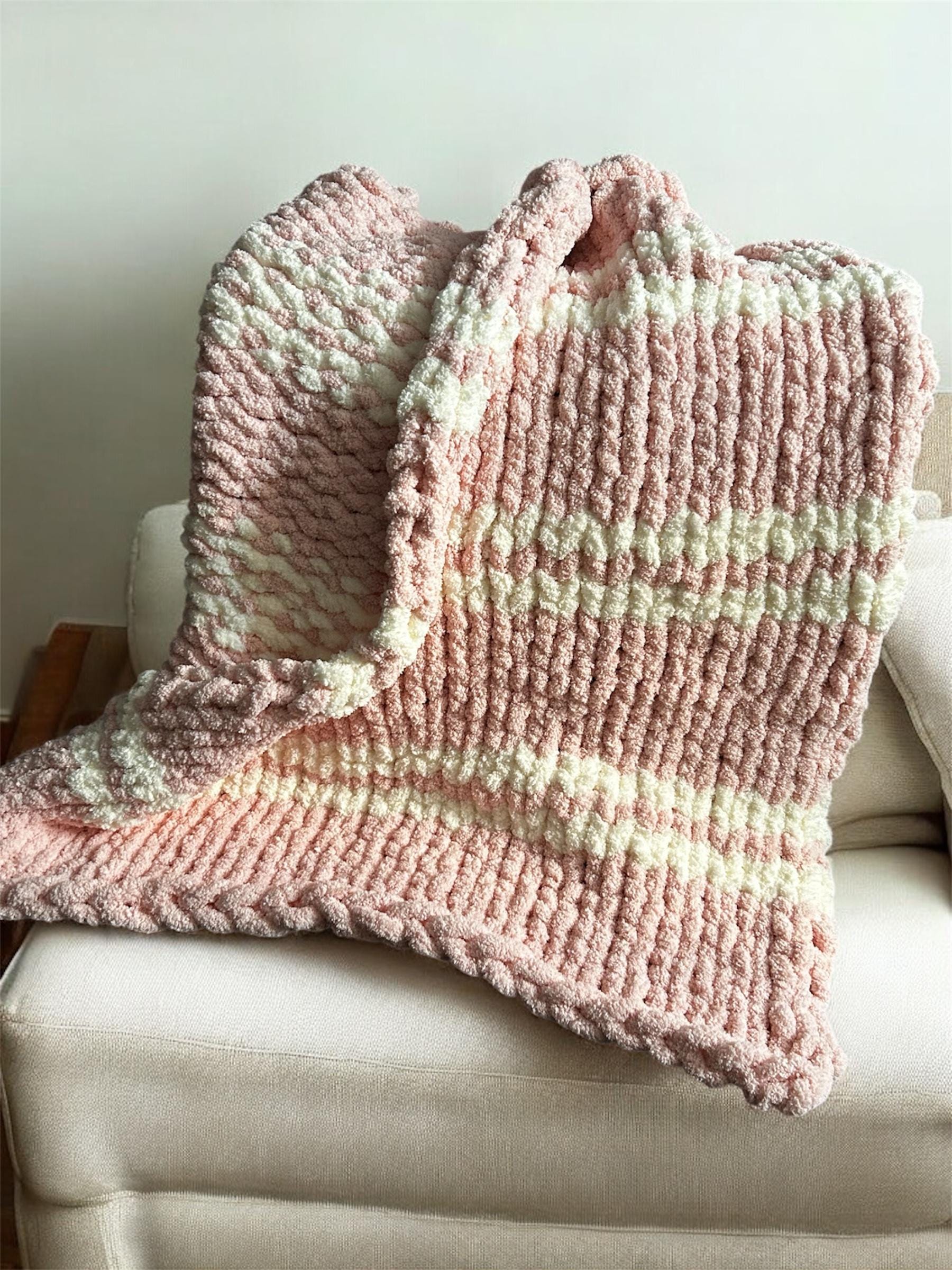 Hand Crochet Chunky Blanket - Etsy
