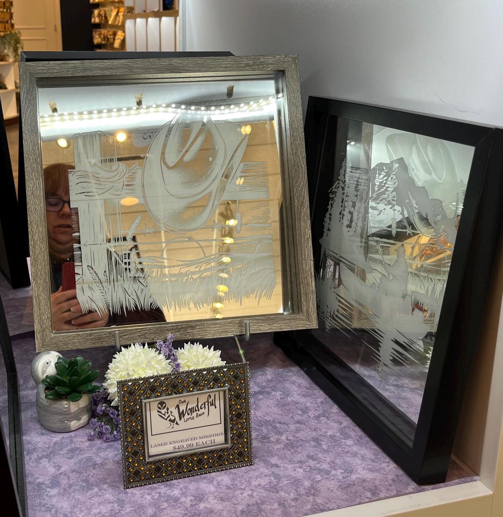 Laser Engraved Mirror - Cowboy Fever - Etsy