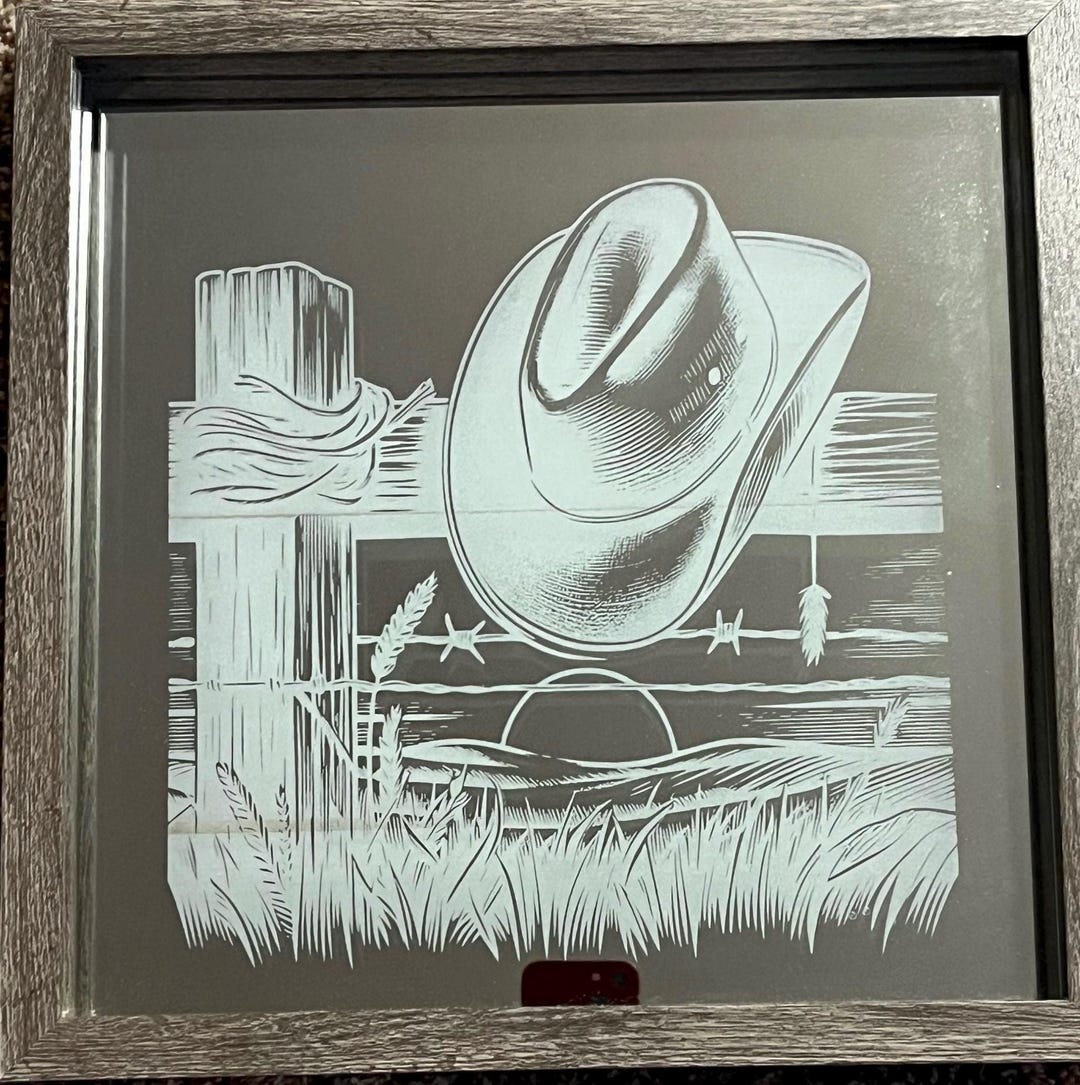 Laser Engraved Mirror - Cowboy Fever - Etsy