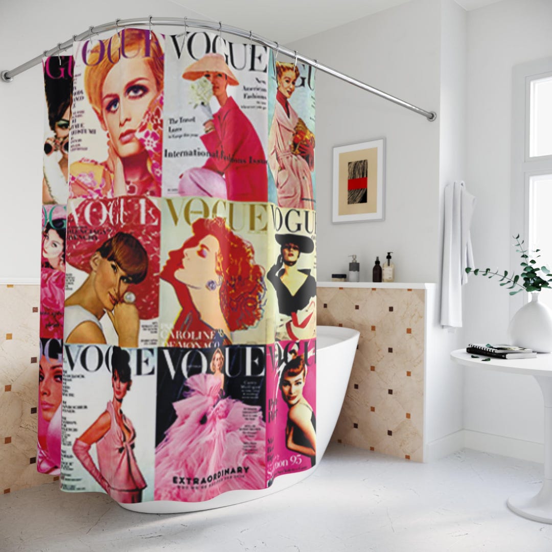 Chic Vogue Shower Curtain - Fashion Home Decor, Vintage Style Bathroom ...