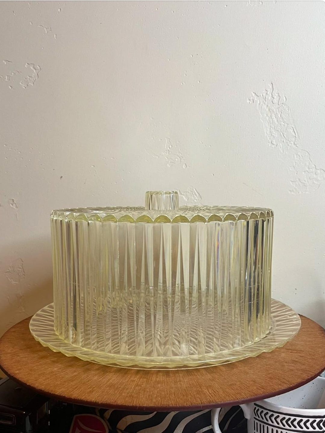 Vintage Acrylic Cake Plate W Lid Retro - Etsy