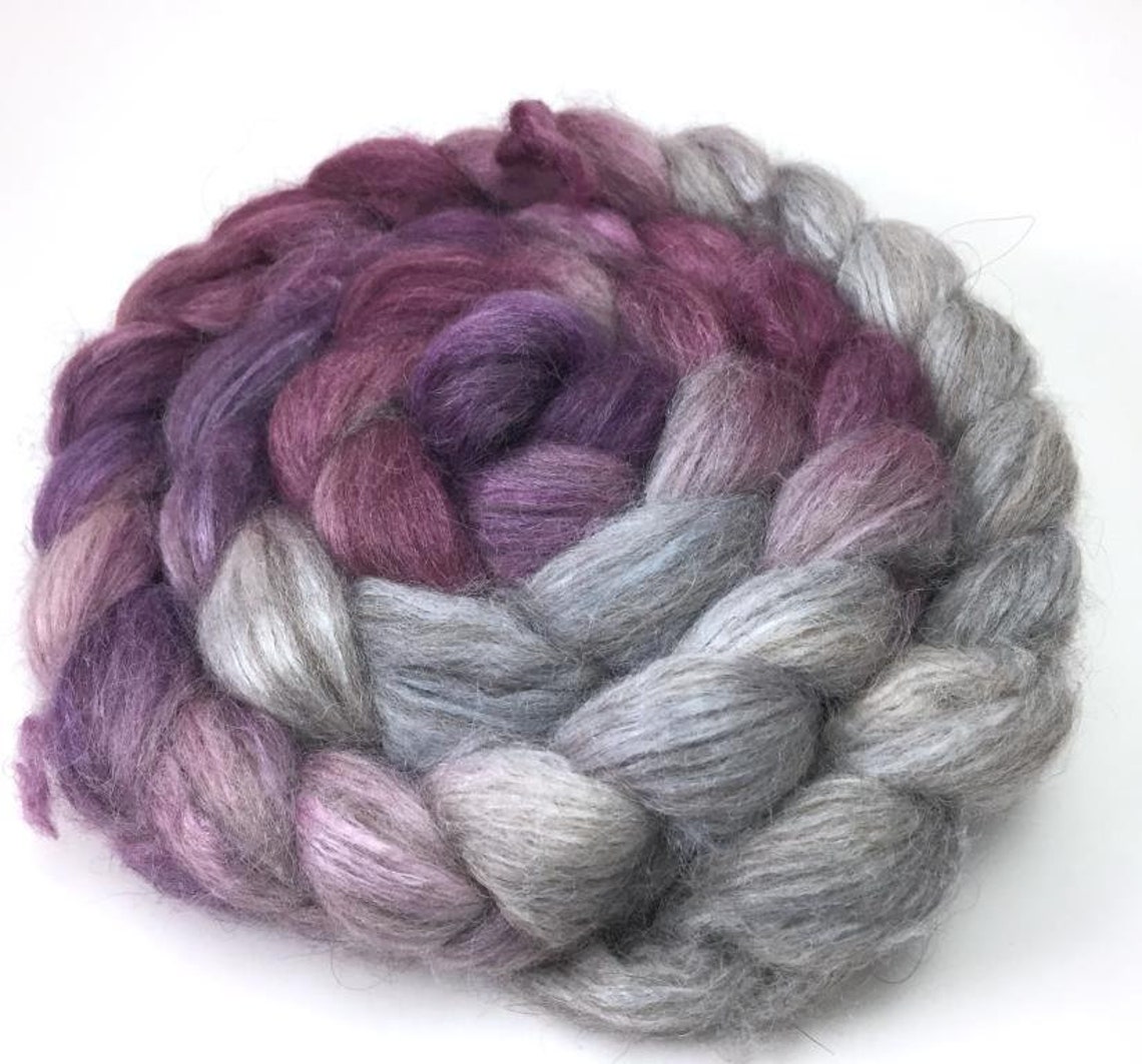 Spinning Fiber Alpaca/silk Roving Combed Top Silver - Etsy Canada