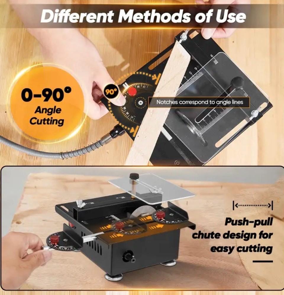 Multifunctional Woodworking Mini Sliding Table Saw Bench Saw PVC Wood ...