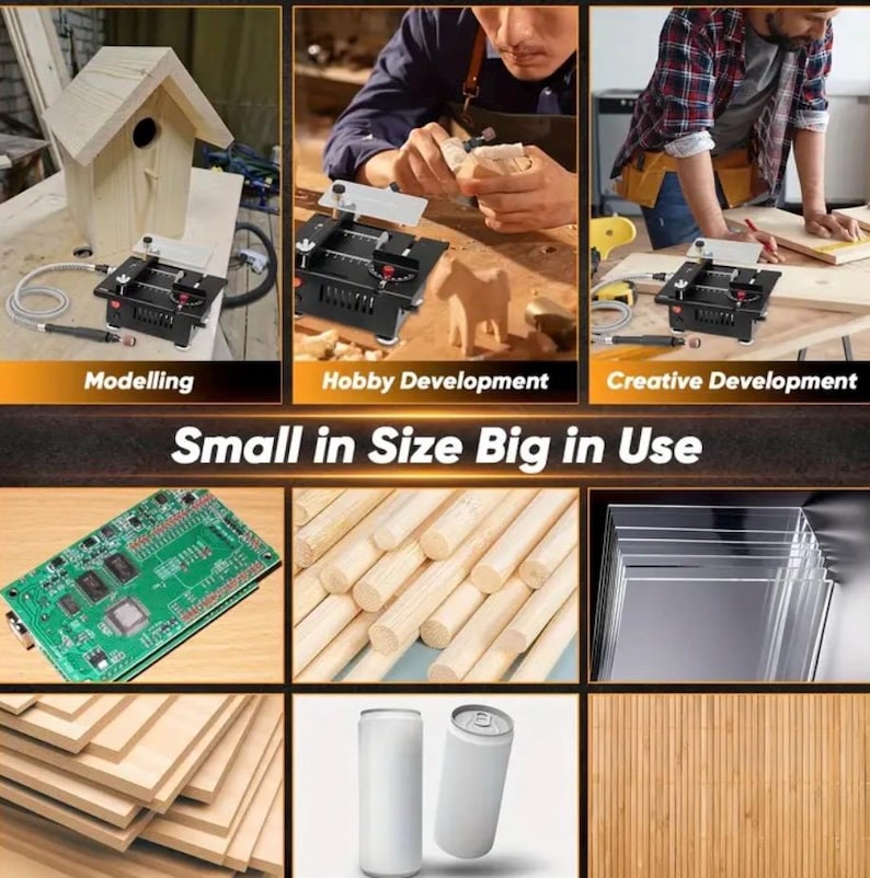 Multifunctional Woodworking Mini Sliding Table Saw Bench Saw PVC Wood ...