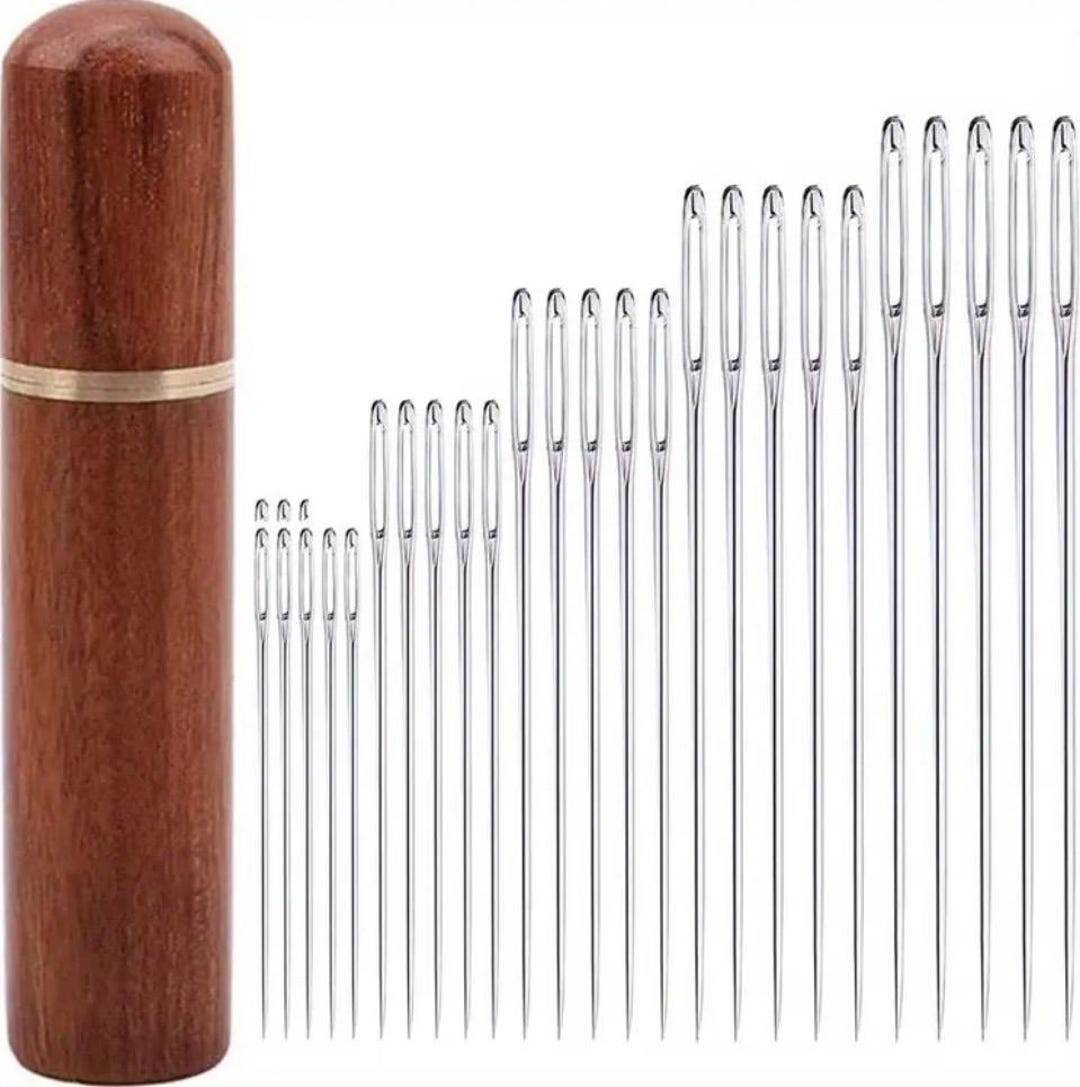 25pcs Large Eye Hand Sewing Needle, Sewing Needles Large Eye, Cross ...