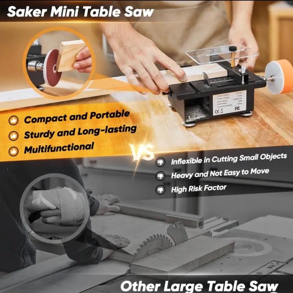 Multifunctional Woodworking Mini Sliding Table Saw Bench Saw PVC Wood ...